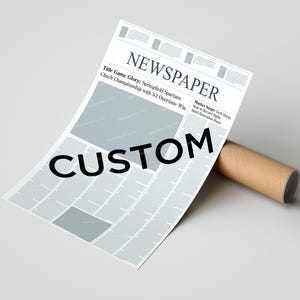 Custom Front Page Newspaper - Personalized News Wall Art - Choose Any ...