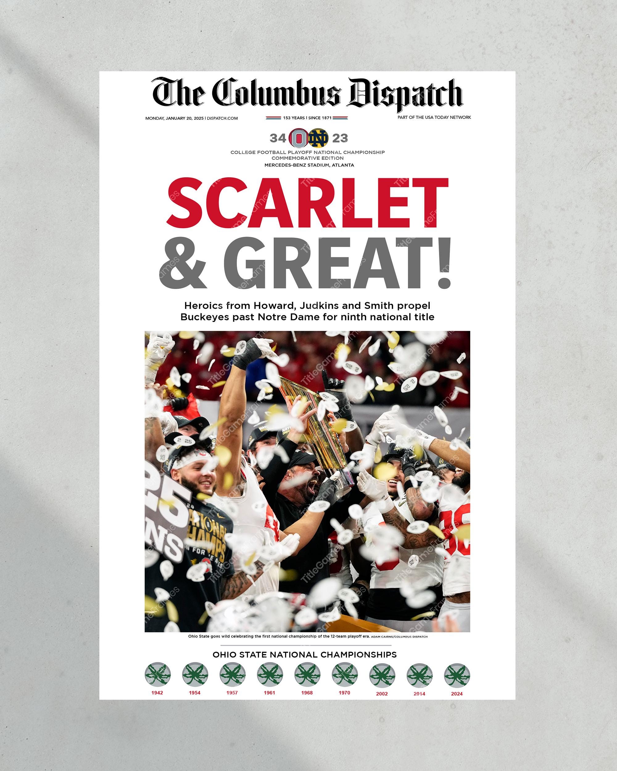 2025 Ohio State Buckeyes CFP Champions "scarlet and Great ...