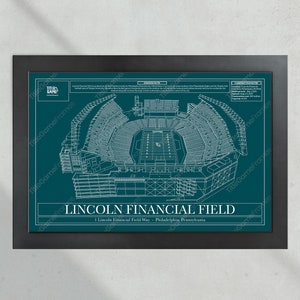 Philadelphia Eagles Lincoln Financial Field Stadium Blueprint Football ...