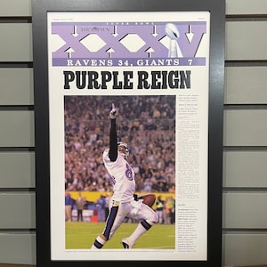 2001 Baltimore Ravens Super Bowl Champions Framed Front Page Newspaper ...