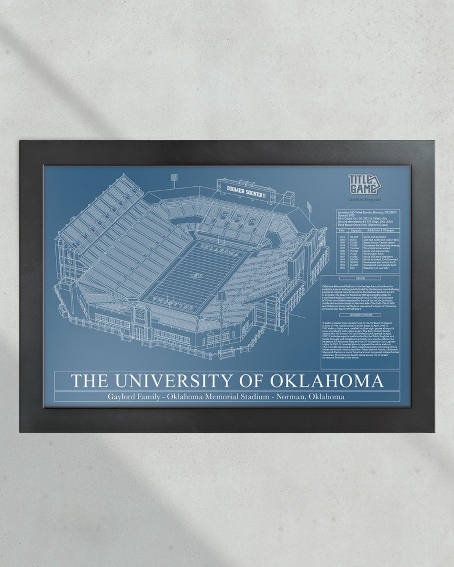 University of Oklahoma Gaylord Family Oklahoma Memorial Stadium ...