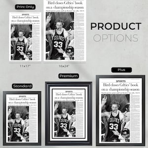 1981 Boston Celtics NBA Champion Framed Front Page Newspaper Print - Etsy