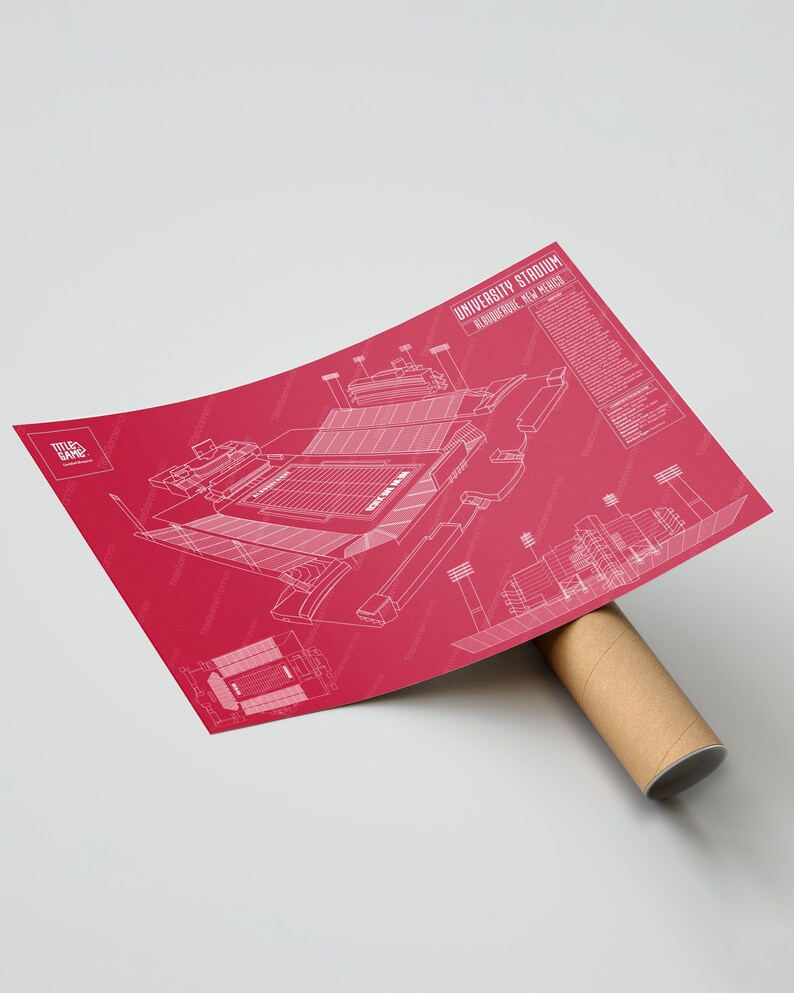 New Mexico Lobos University Stadium Stadium Blueprint Print - Etsy