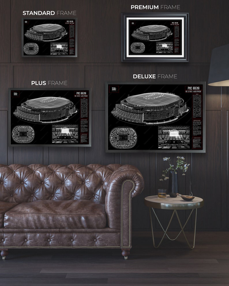 NC State Wolfpack PNC Arena Basketball Stadium Blueprint - Etsy