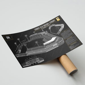 Forbes Field Blueprint: Vintage Pittsburgh Pirates Stadium Ballpark ...