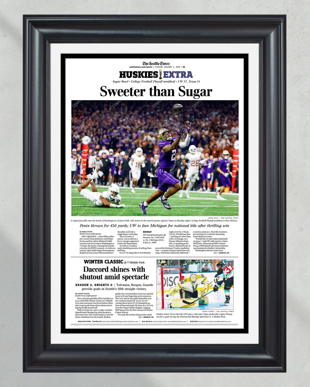 2023 Sugar Bowl Triumph: Washington Huskies' Victory Over Texas ...