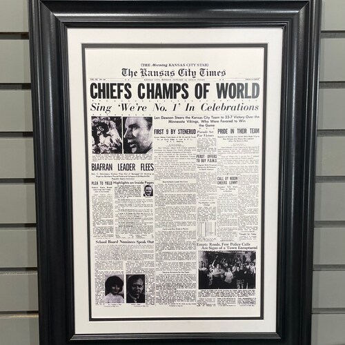 Kansas City Chiefs Newspaper Chiefs Super Bowl Patrick - Etsy