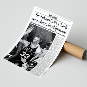 1981 Boston Celtics NBA Champion Framed Front Page Newspaper Print - Etsy