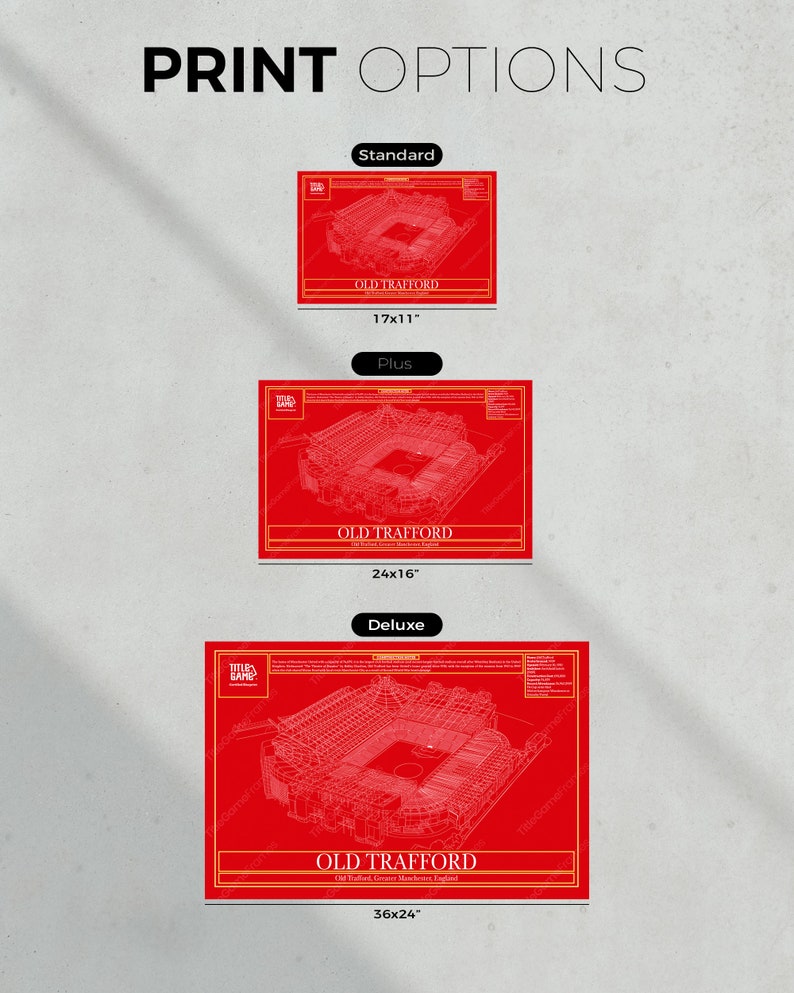 Manchester United FC Old Trafford Stadium Soccer Stadium Blueprint - Etsy