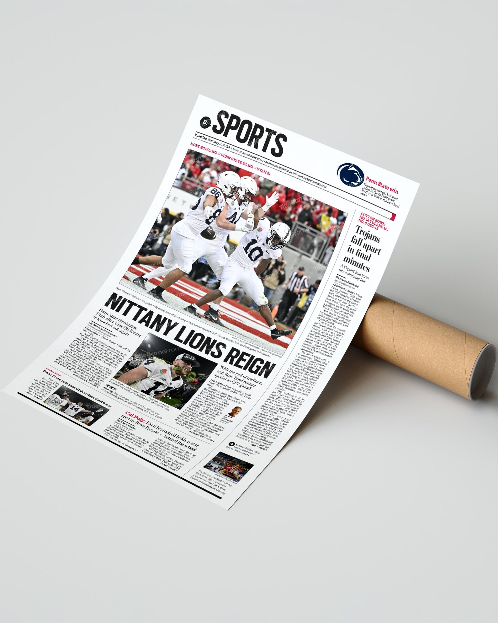 2023 Penn State Nittany Lions Rose Bowl Champions NCAA College Football ...