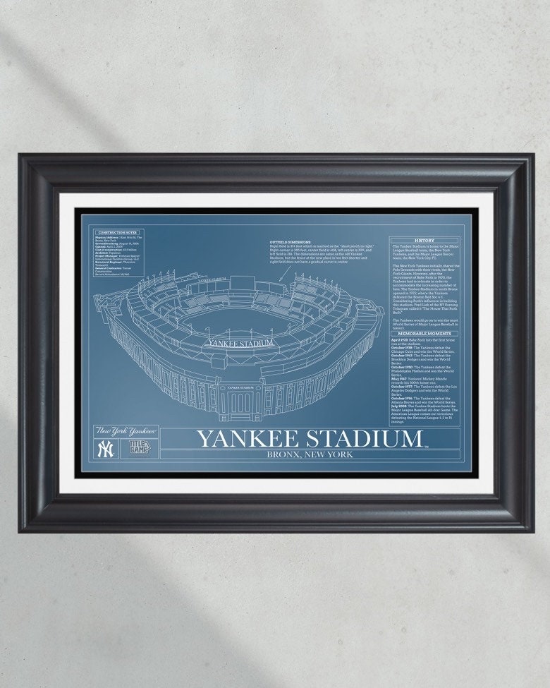 Baseball Stadium Art Yankees - Etsy