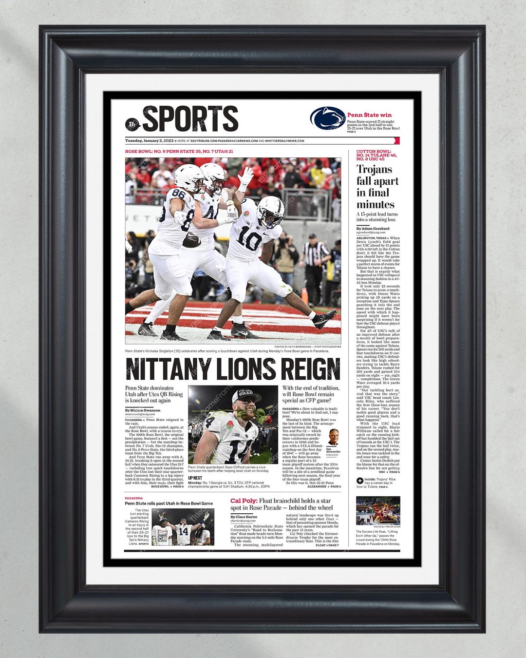 2023 Penn State Nittany Lions Rose Bowl Champions NCAA College Football ...