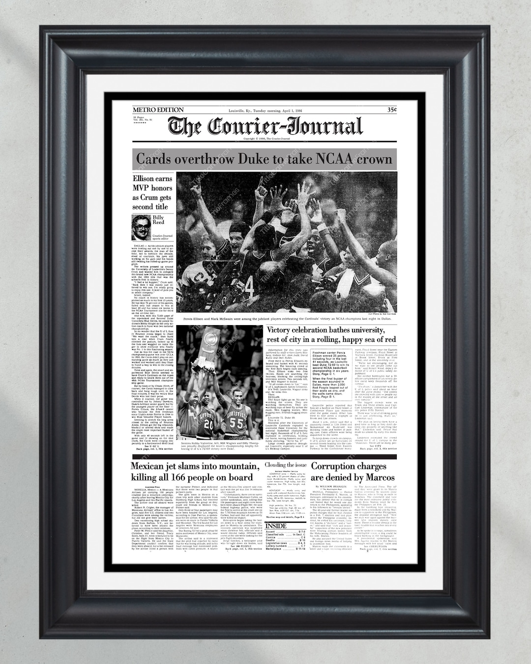 1986 Louisville Cardinals Triumph Over Duke - NCAA Basketball ...
