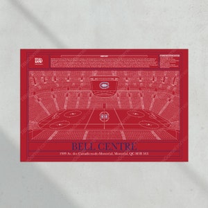 Montreal Canadiens Bell Centre Hockey Arena Stadium Blueprint - Etsy