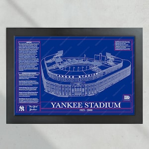 New York Yankees Original Yankee Stadium 1923-2008 Blueprint - Classic ...