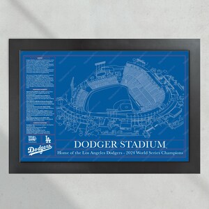 Dodger Stadium Los Angeles Dodgers Stadium Ballpark Blueprint Baseball ...