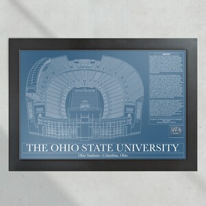 Ohio State University Buckeye Football Stadium Blueprint - Etsy