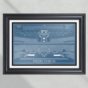 Milwaukee Bucks Fiserv Forum Arena NBA Basketball Stadium Blueprint - Etsy
