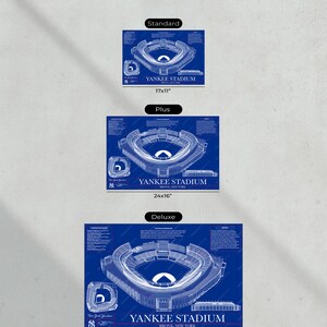 New York Yankees Yankee Stadium Ballpark Blueprint Baseball Wall Art - Etsy