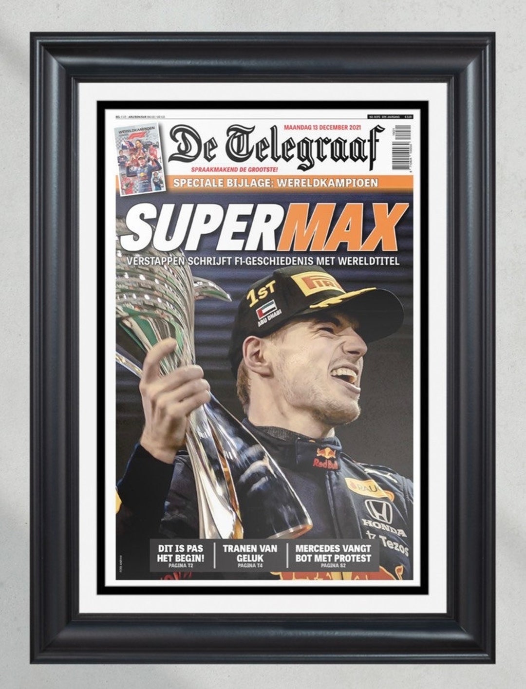 2021 Max Verstappen Beats Lewis Hamilton F1 World Champion Abu Dhabi ...