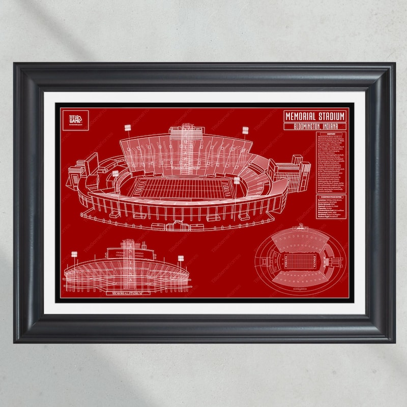 Indiana Stadium Wall Art - Etsy