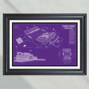 Furman University Paladin Stadium Football Blueprint - Etsy