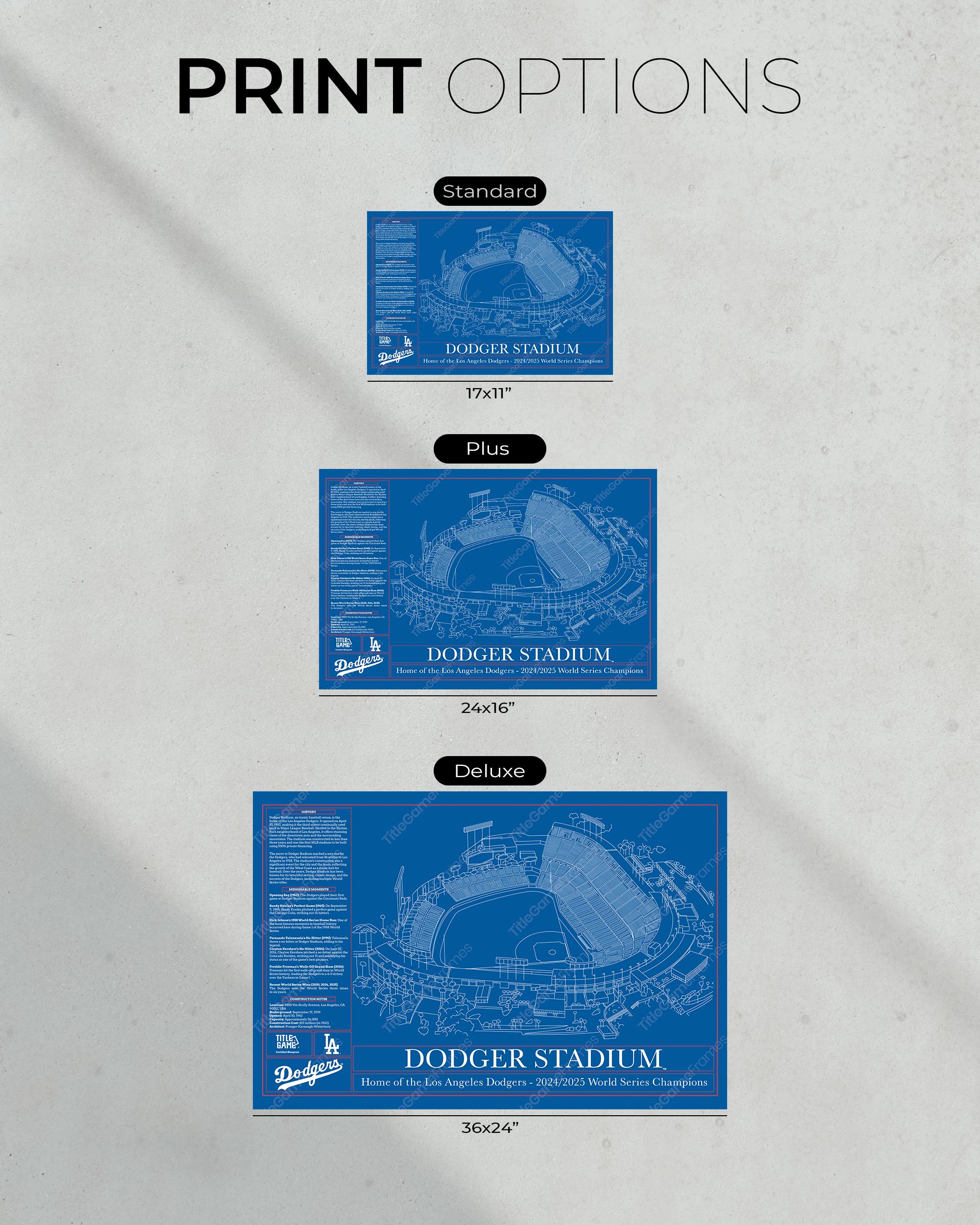 Dodger Stadium Los Angeles Dodgers Stadium Ballpark Blueprint Baseball ...