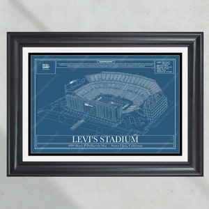 San Francisco 49ers Levi’s Stadium Blueprint Football Print - Etsy