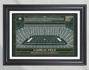 Lambeau Field Green Bay Packers Stipple Drawing Football Art Green Bay ...