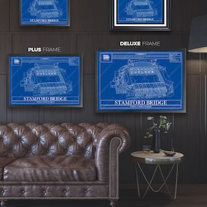 Chelsea FC Stamford Bridge Soccer Stadium Blueprint - Etsy