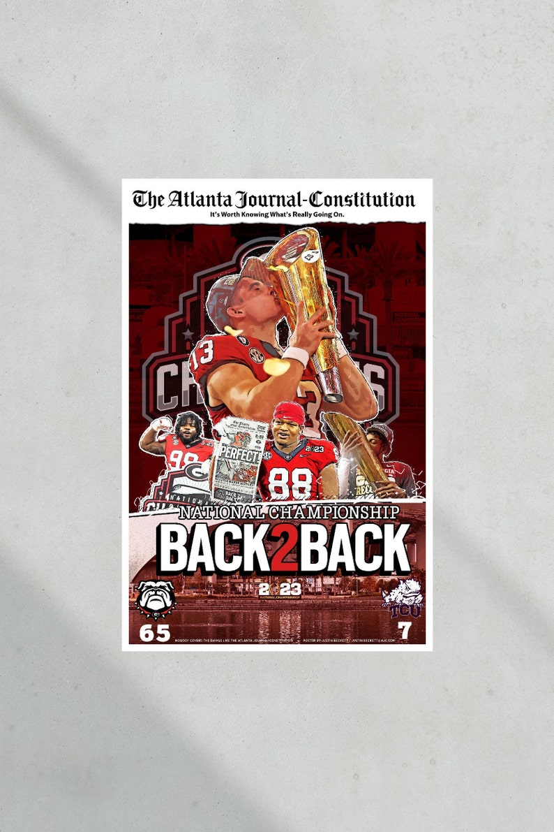 2023 Georgia Bulldogs 'BACK 2 BACK' College Football - Etsy