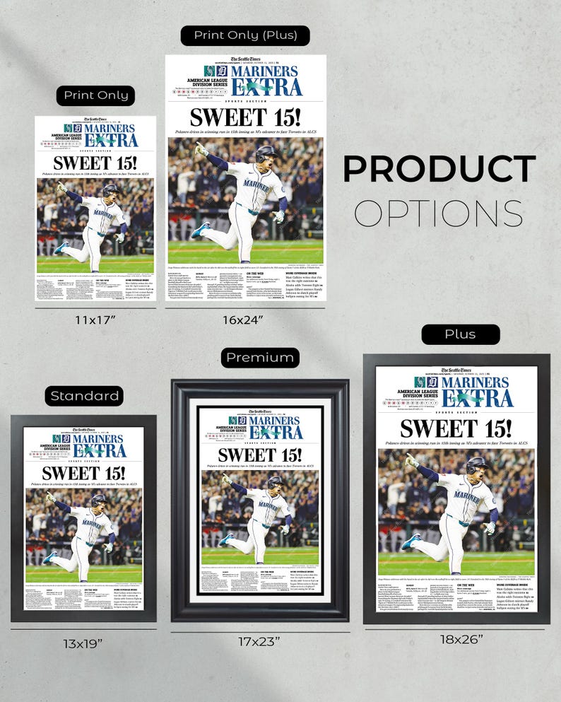 2025 Seattle Mariners ALDS Game 5 Walk-off Win “sweet 15” | Framed ...