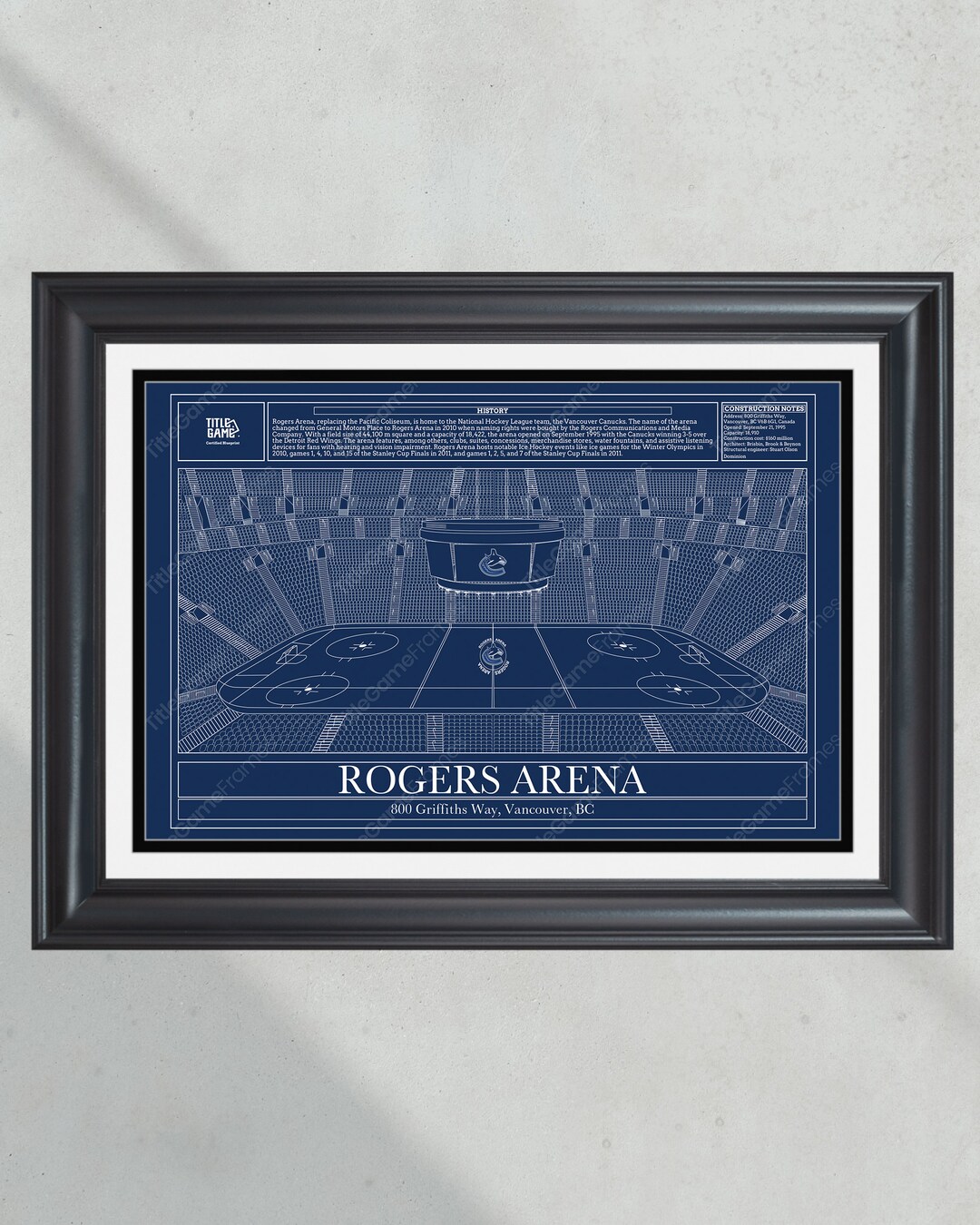 Plano del estadio de hockey Rogers Arena de los Vancouver Canucks ...