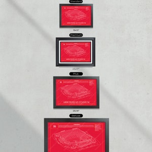 Kansas City Chiefs Arrowhead Stadium Blueprint Football Print - Etsy