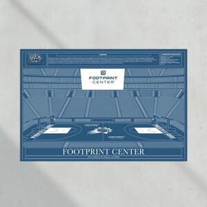 Phoenix Suns Footprint Center NBA Basketball Stadium Blueprint - Etsy