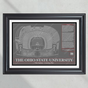 Ohio State University Buckeye Football Stadium Blueprint - Etsy