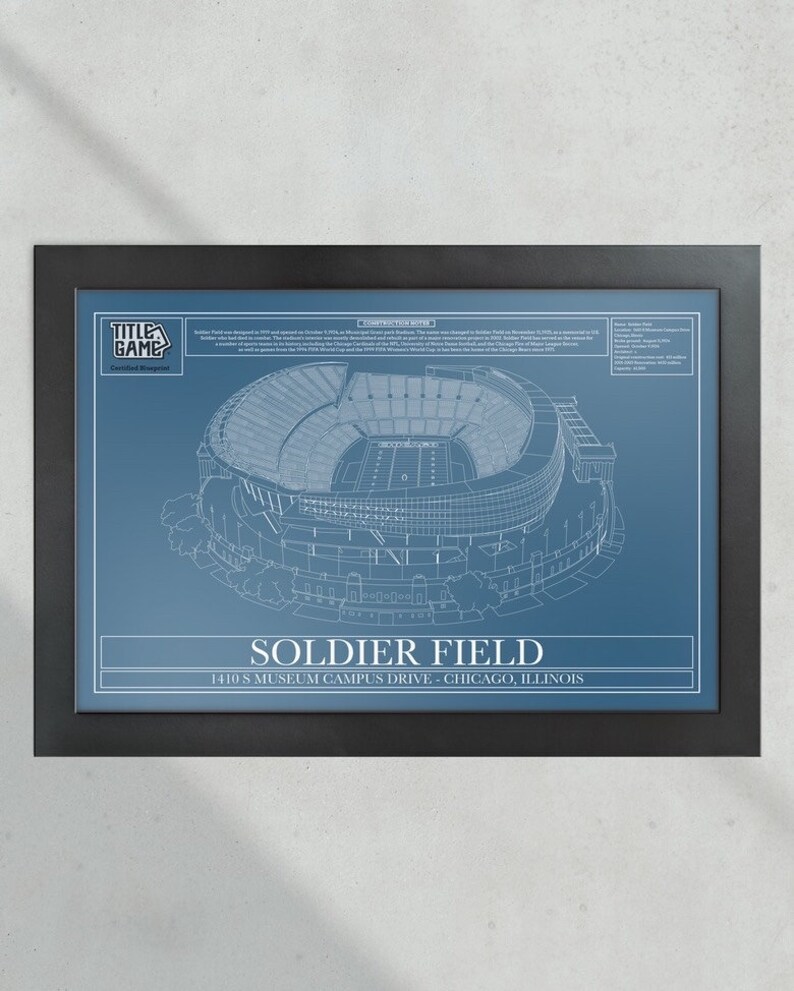Dallas Cowboys AT&T Stadium Blueprint Football Print - Etsy