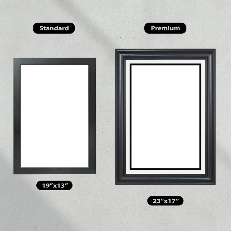 Black Portrait Wall Frame Standard and Premium - Etsy