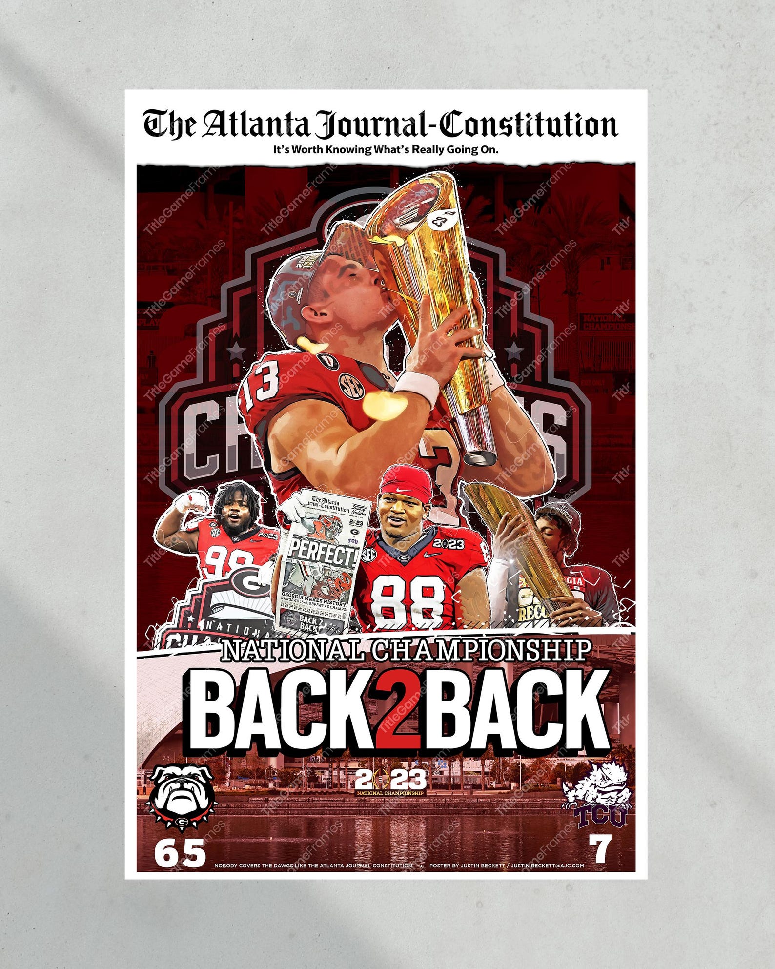2023 Georgia Bulldogs 'BACK 2 BACK' College Football National Champions ...