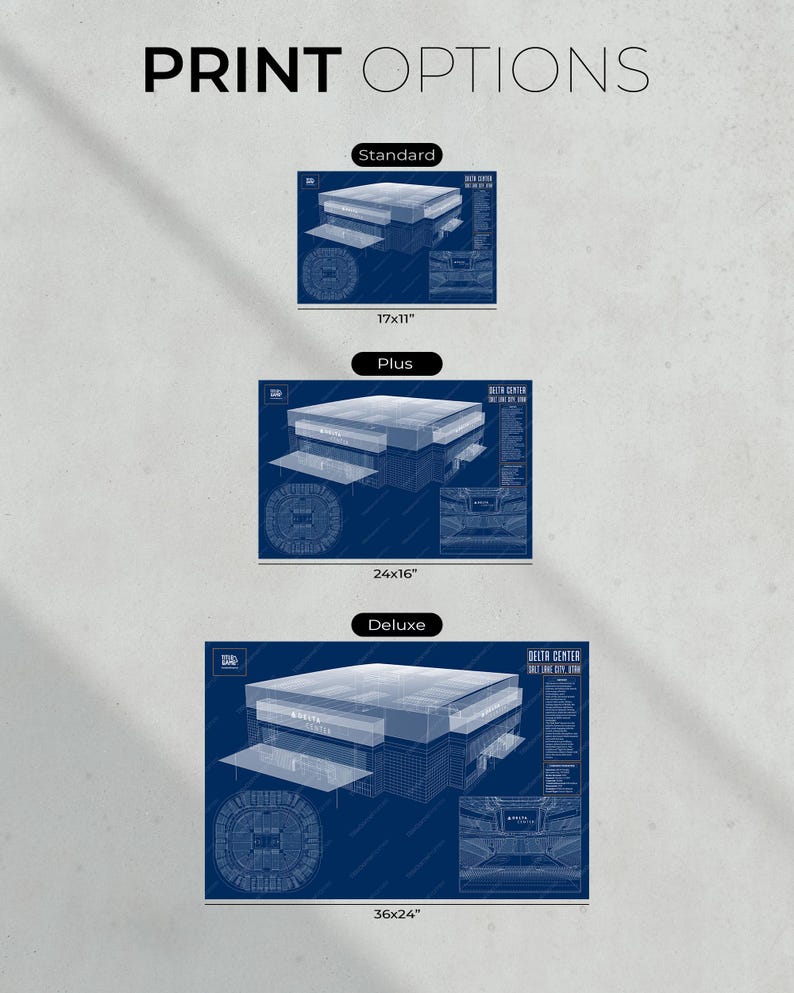 Utah Jazz Vivint Arena NBA Basketball Stadium Blueprint - Etsy