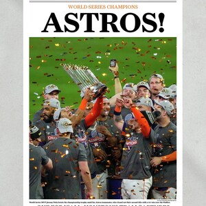 2022 Houston Astros “astros!” World Series Framed Front Page Newspaper ...