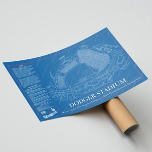 Dodger Stadium Los Angeles Dodgers Stadium Ballpark Blueprint Baseball ...