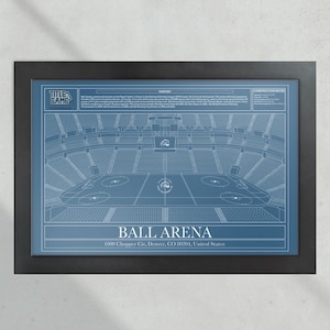 Colorado Avalanche Ball Arena Hockey Stadium Blueprint - Etsy