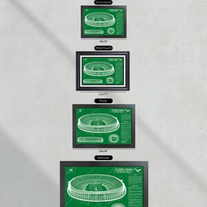 Philadelphia Eagles Veterans Stadium 'kelly Green' Blueprint Football ...