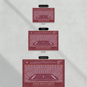 Washington Commanders Fedex Field Stadium Blueprint Football Print - Etsy