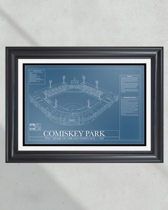 Chicago White Sox Comiskey Park Stadium Ballpark Blueprint - Etsy