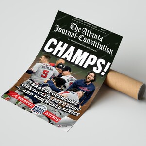 2021 Atlanta Braves World Series Champions Framed Front Page Newspaper ...
