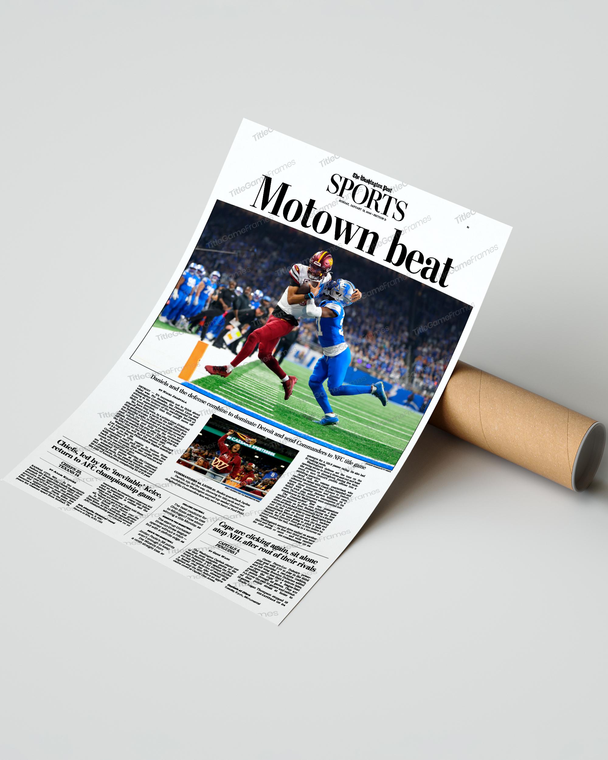2025 Washington Commanders Upset Lions "motown Beat" Commemorative ...