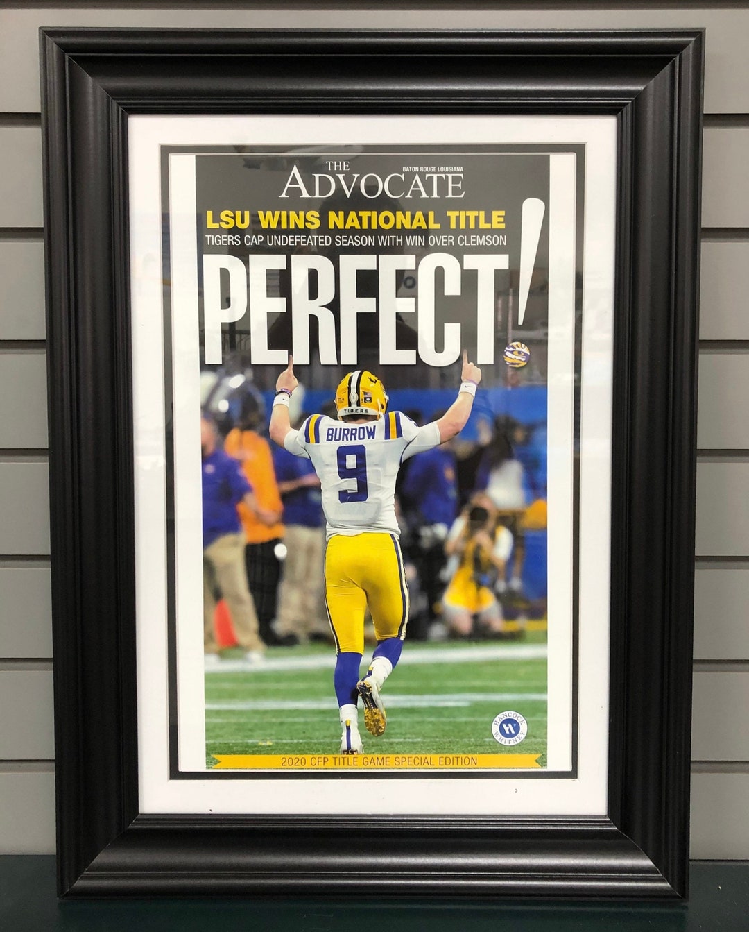 2019 LSU Tigers perfect NCAA National Champions Framed Front Page ...
