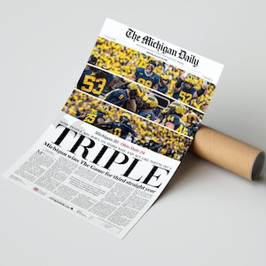 2023 Michigan Wolverines “TRIPLE” Def. Ohio State Buckeyes Front Page ...